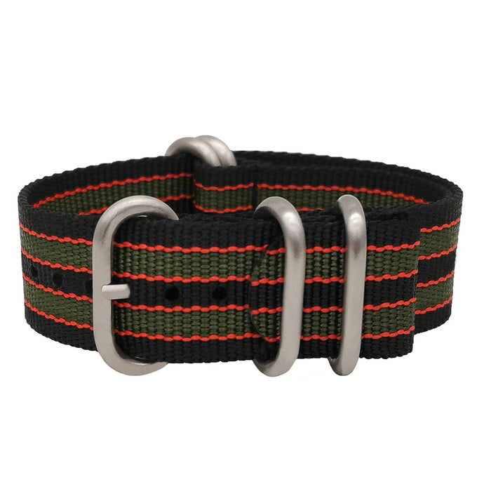 Bracelet Zulu pour montre - James Bond Noir/Rouge/Vert – Masar